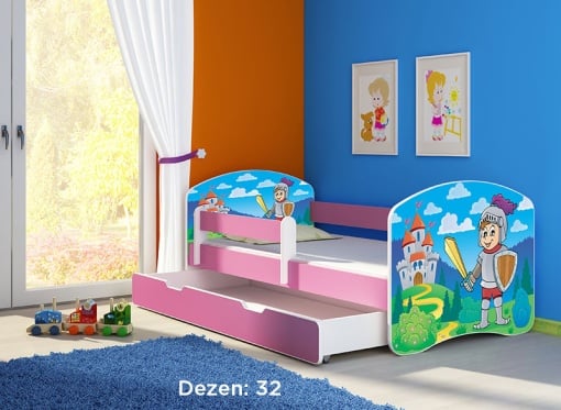 Krevet za decu Pink sa fiokom 140x70 acma 2 32