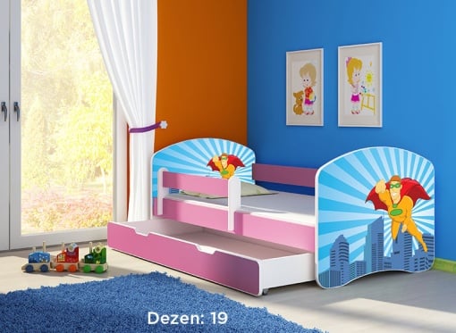 Krevet za decu Pink sa fiokom 140x70 acma 2 19