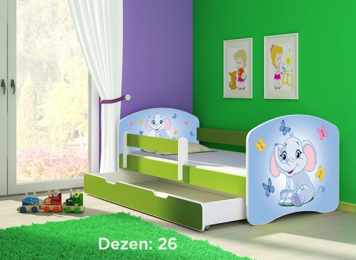 Krevet za decu Green sa fiokom 180x80 acma 2 26