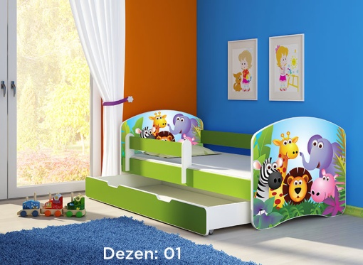 Krevet za decu Green sa fiokom 160x80 acma 2 01