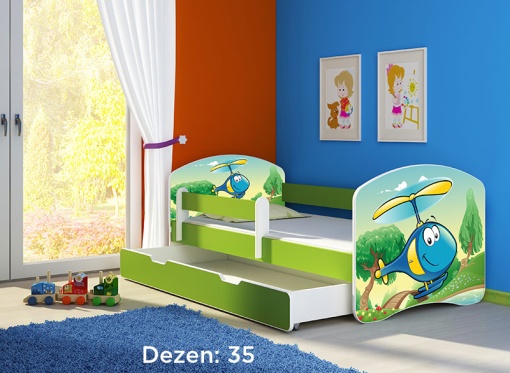 Krevet za decu Green sa fiokom 140x70 acma 2 35