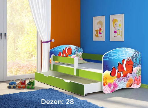 Krevet za decu Green sa fiokom 140x70 acma 2 28