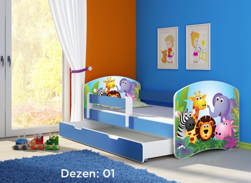 Krevet za decu Blue sa fiokom 180x80 acma 2 01