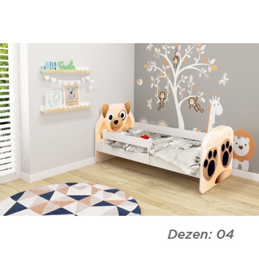 KREVET ZA DECU ANIMALS 180X80 CM WHITE ACMA VII 04