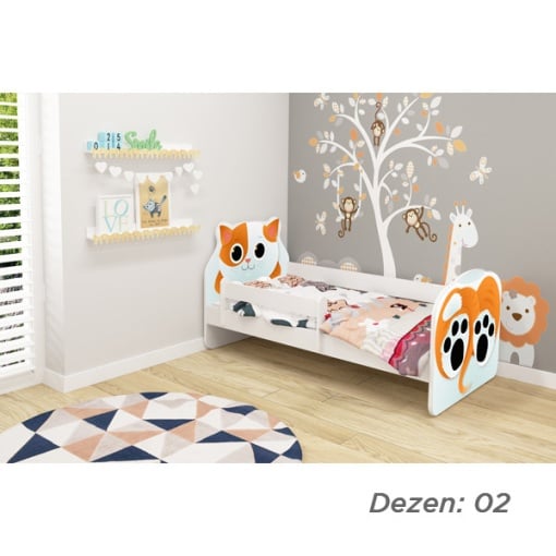 KREVET ZA DECU ANIMALS 140X70 CM WHITE ACMA VII 02