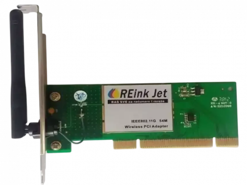 Reinkjet RWL548P PCI adapter sa ugradjenom fiksnom antenom Atheros 54MBps