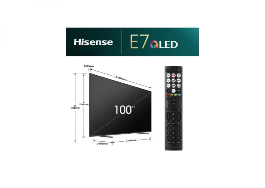 HISENSE 100 inča 100E7NQ QLED 4K UHD Smart TV