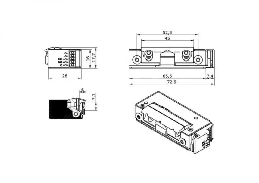 Elektricni prihvatnik O&C 5U8X10 5u 8x10 F.Safe ac/dc MS 3437