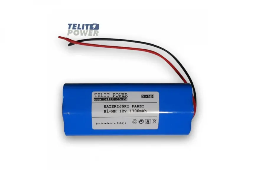 Baterija NiMH 12V 1700mAh