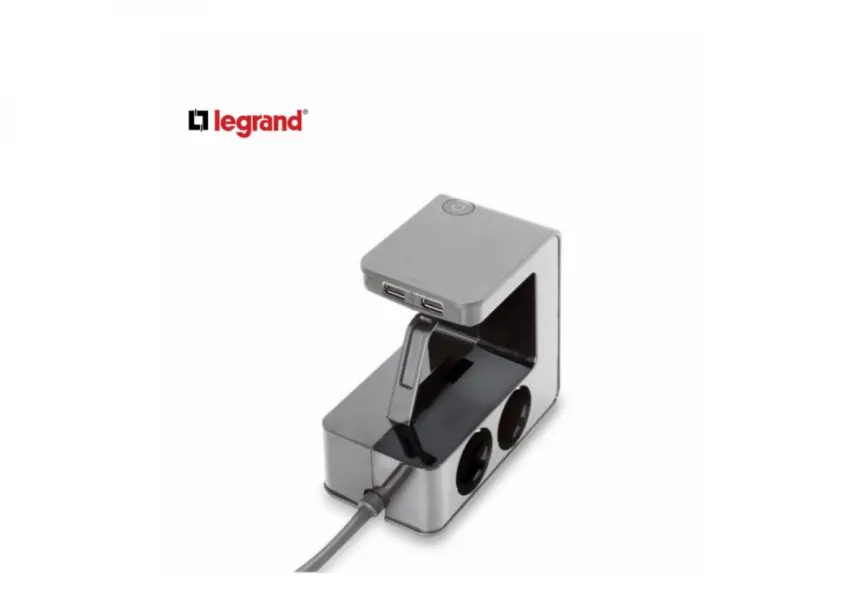 LG 694812 PRODUZNI BLOK SA KACENJEM 4X2P+E 2XUSB-A 1.5M (CRNA)