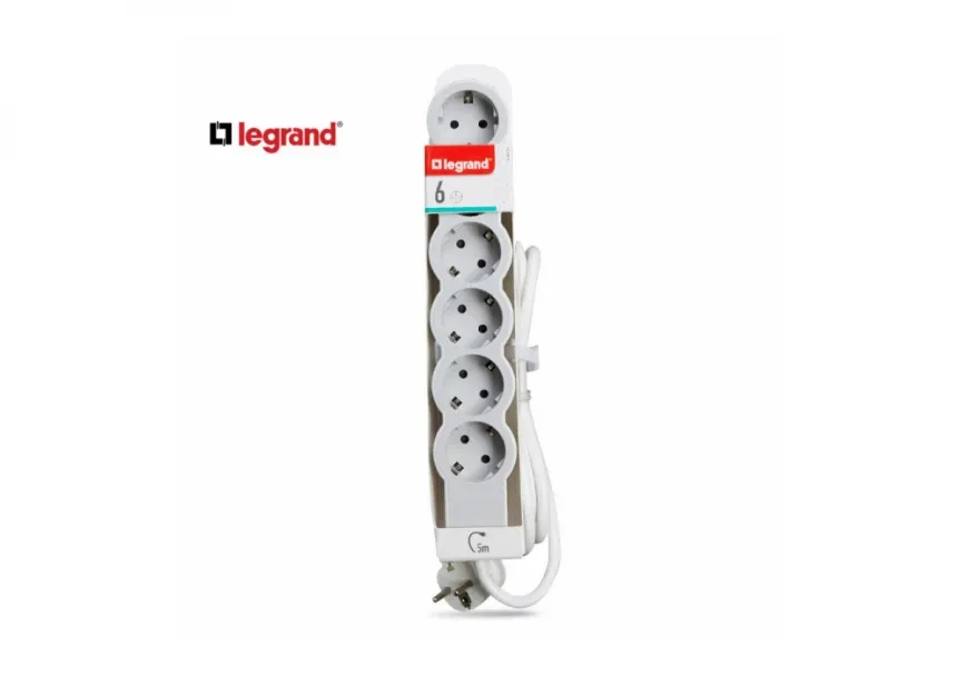 LG 694572 PRODUZNI BLOK 6X2P+E 5M (BELA/S.SIVA)