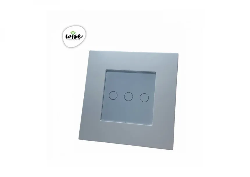 Wise WISE Prekidač na dodir - 3 tastera, PVC mat panel beli