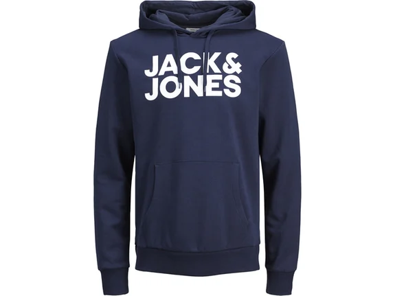 Jack & Jones Muška dukserica Jjecorp Logo Sweat Hood Noos 12152840-NAVYBLA
