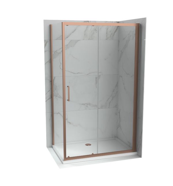 Tuš kabina ATLAS PRO 120×90 cm staklo 6mm rose gold