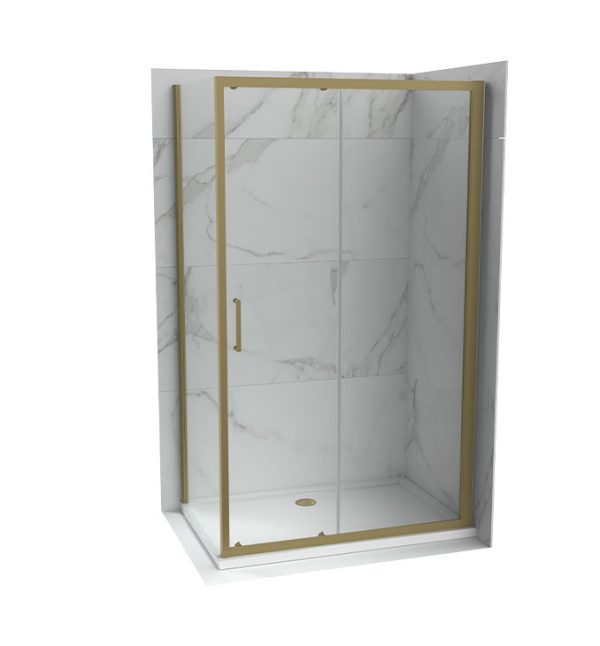 Tuš kabina ATLAS PRO 100×90 cm staklo 6mm brushed gold