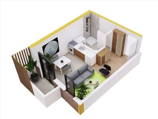 1,0 stan na prodaju u centru Panceva, 37,4 m²