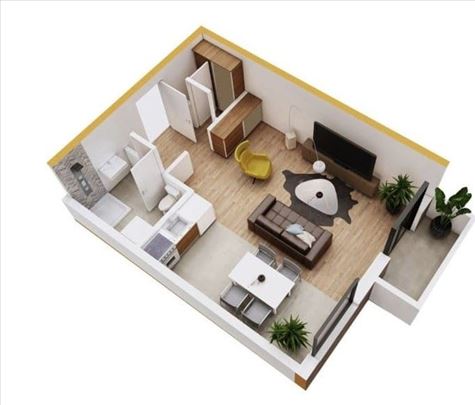 Jednosoban stan na prodaju, 41,2 m²