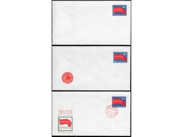 KOVERTE SAMOUPRAV 1976 - ŠTAMPANA MARKA