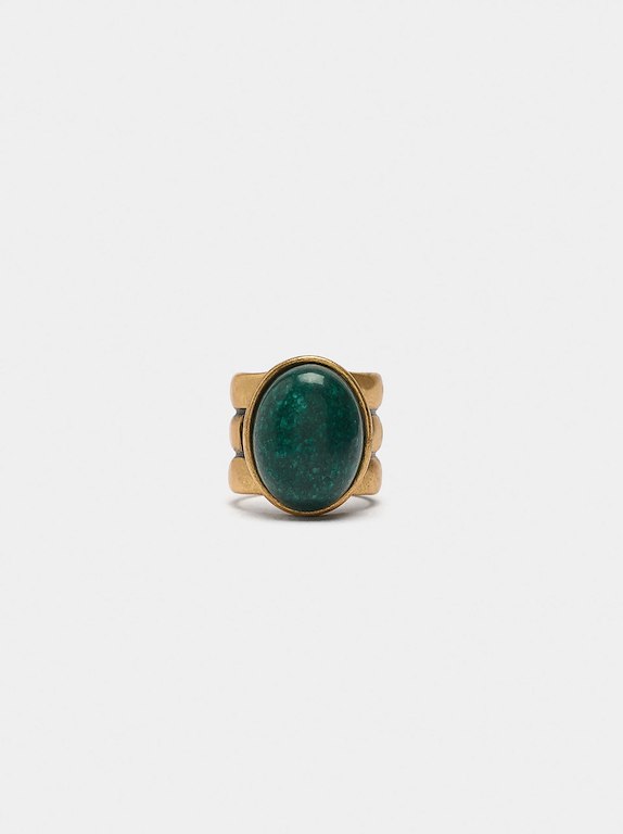 OVAL RING WITH STONE