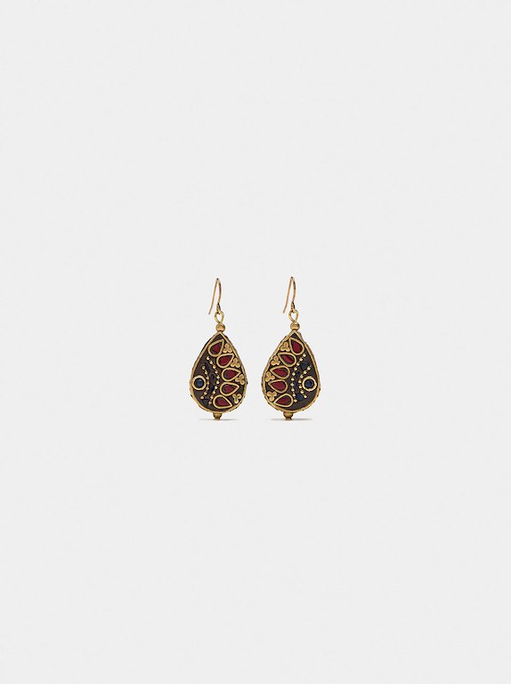 OVAL EARRINGS WITH COLOUR DETAILS