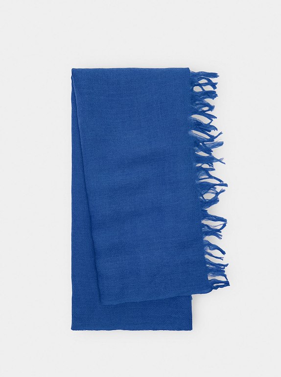 WOOL PASHMINA WITH FRINGES