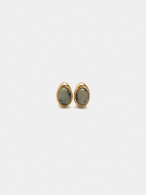 OVAL EARRINGS WITH STONES