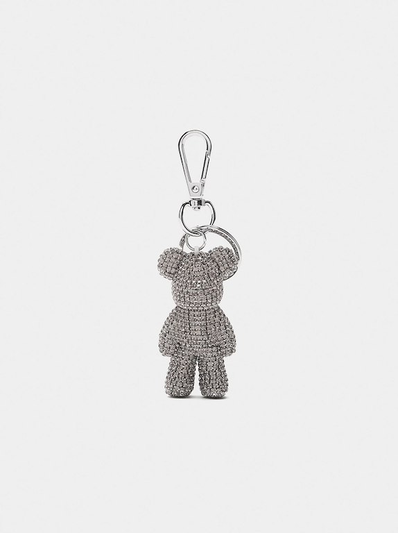 KEYCHAIN CHARM BEAR WITH RHINESTONES