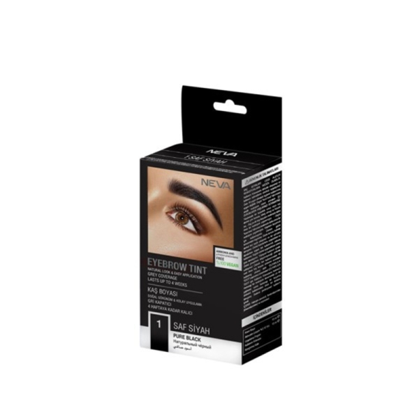 NEVA – Set za farbanje obrva – 1 Pure Black