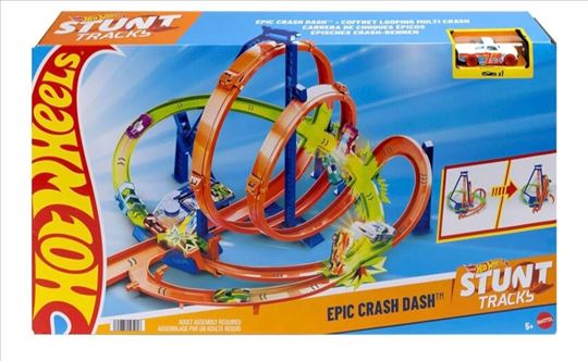 Hot Wheels Epic Crash Dash set- novo