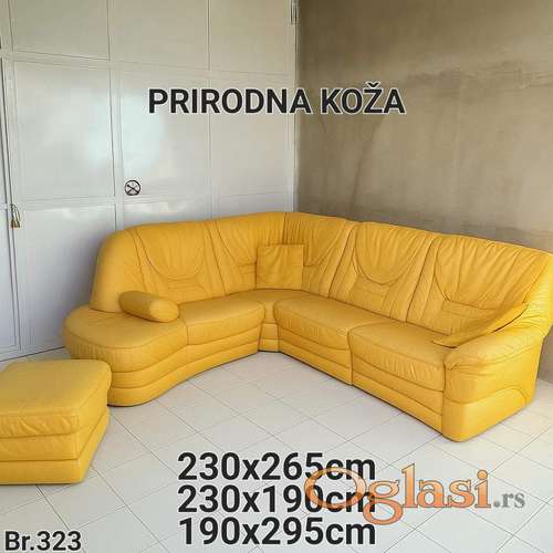 Kožne garniture- prirodna koža