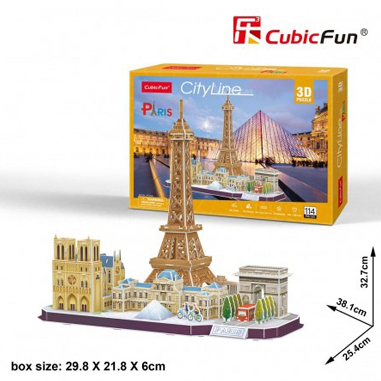 CubicFun 3D Puzzle City Line Paris 114pcs CBF202545