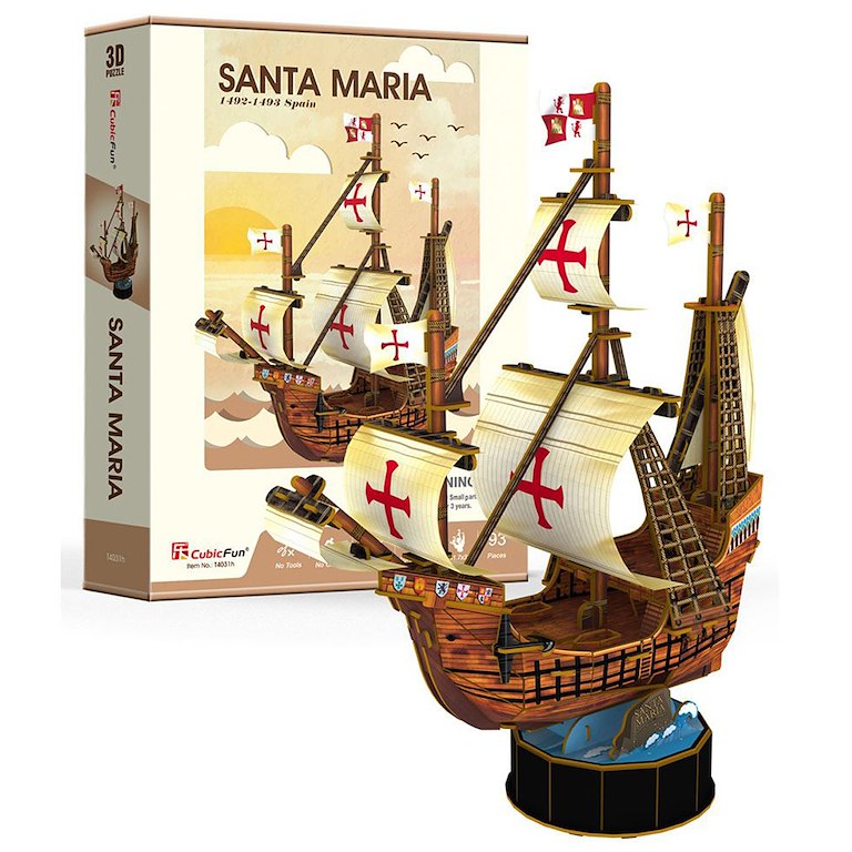 CubicFun 3D Puzzle Vessel Models Santa Maria 93pcs CBF240318