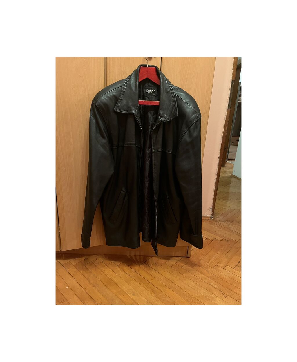 Kožna jakna Prava koža, 2XL (EU 56), Luciano Bellini, bоја - Crna