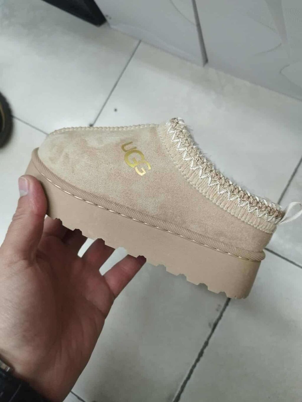 UGG plišane platforme – ženske zimske papuče/klompe - Model sa