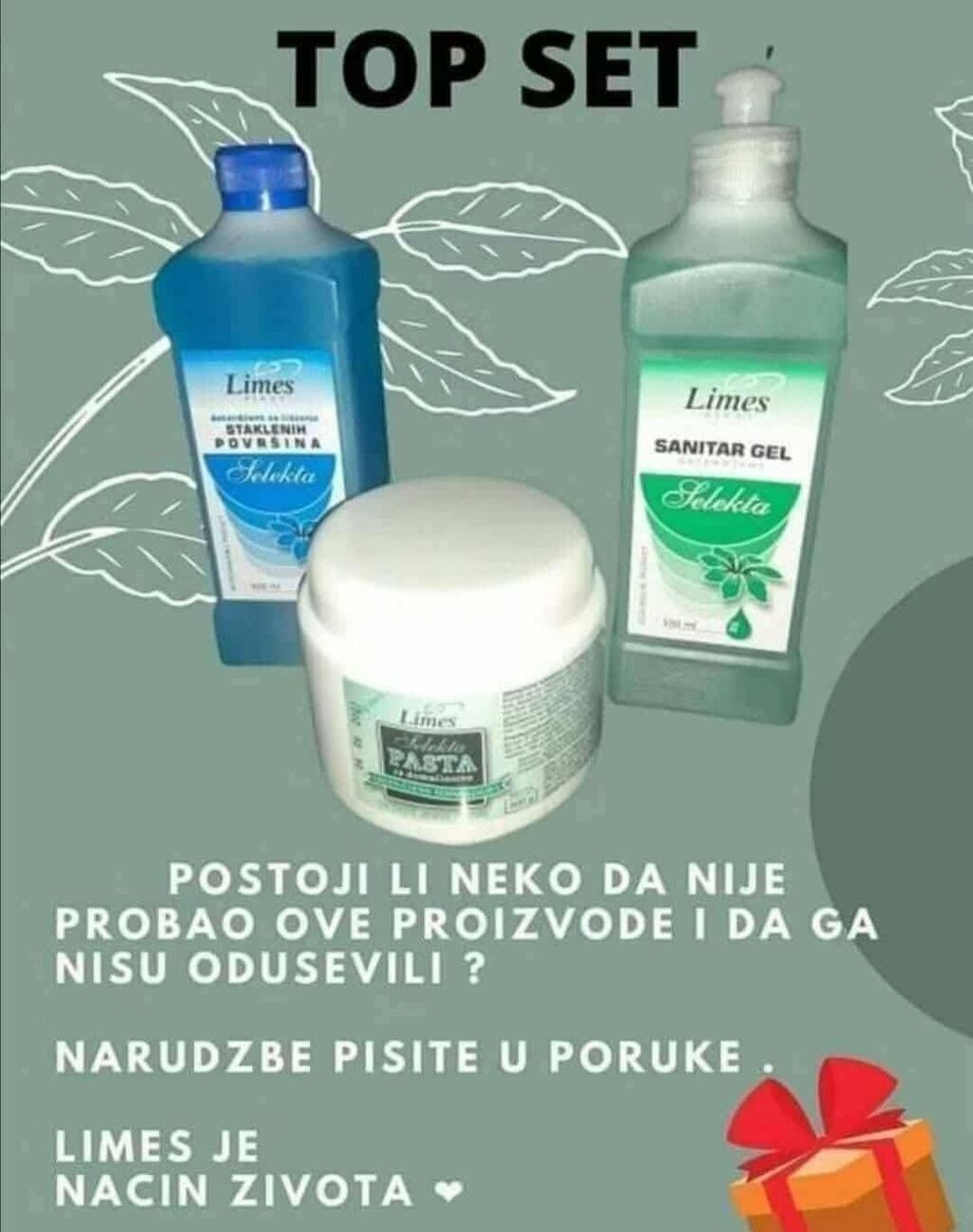 TOP SET – Limes Selektа Komplet sredstava za čišćenje: - Limes
