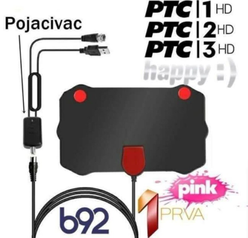 Digitalna TV Antena + pojačivač – Sobna antena Digitalna TV antena sa