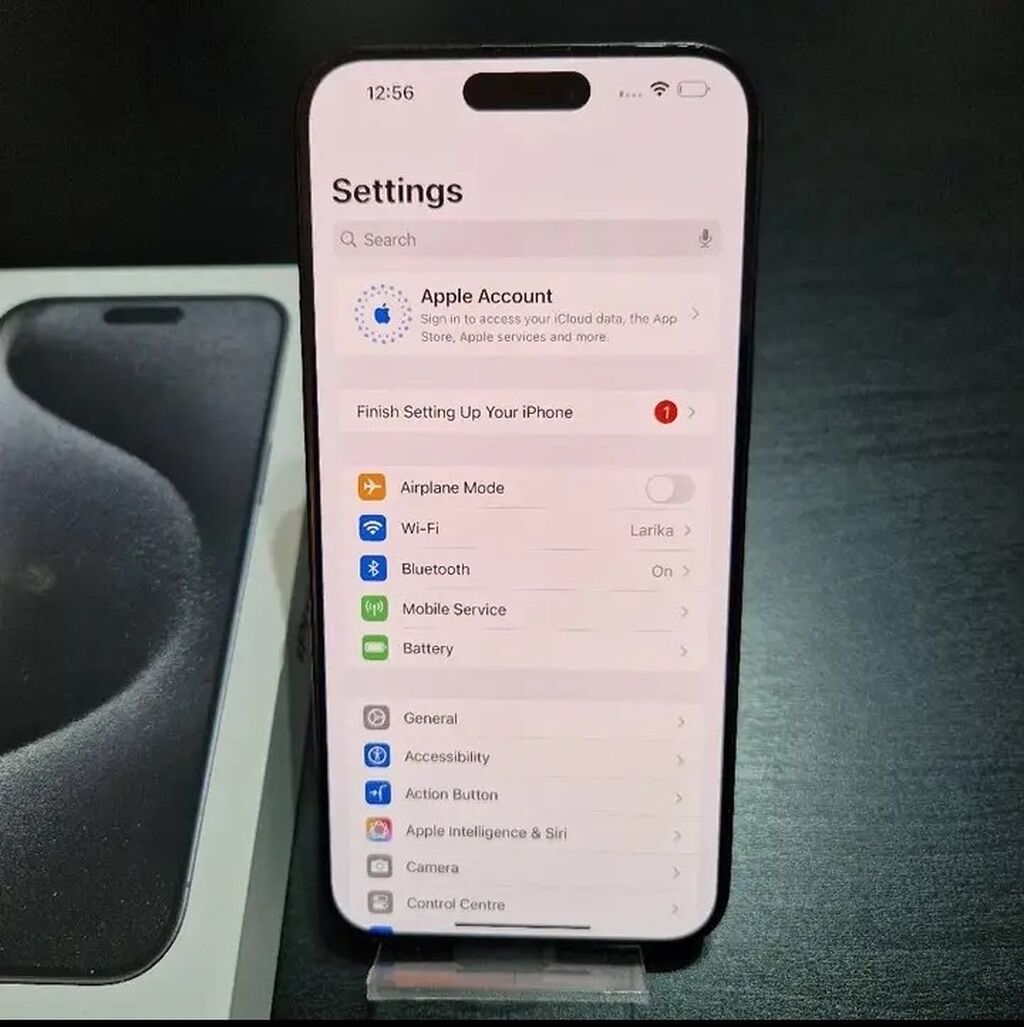 Apple iPhone iPhone 15 Pro Max, 256 GB, Black Titanium, Bežični punjač, Face ID