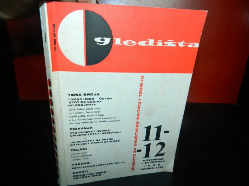 Gledišta 11-12*1988 Tomas Hobs (400 godina od rođenja