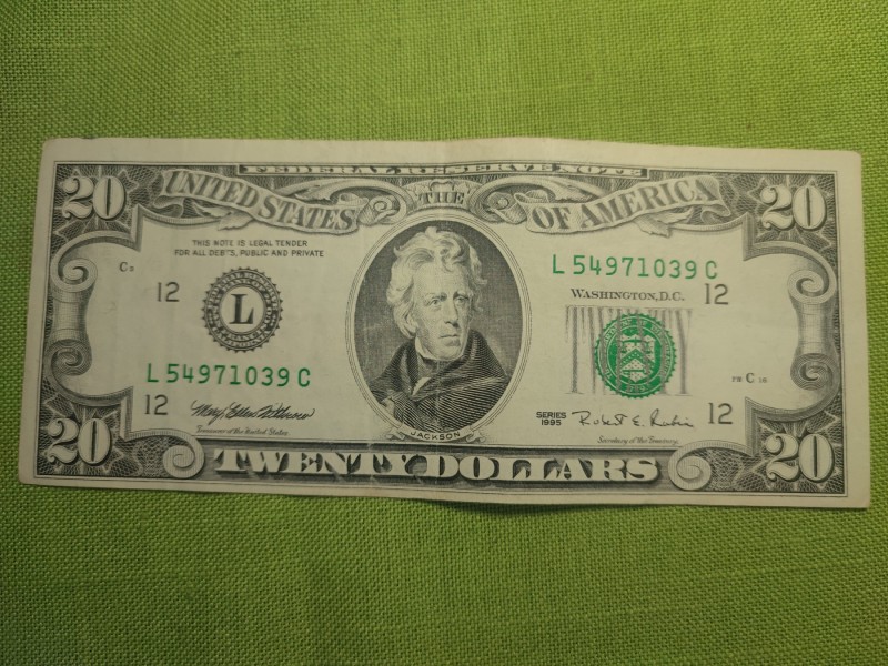 AMERIKA 20 USD 1995 Dvadeset dollar