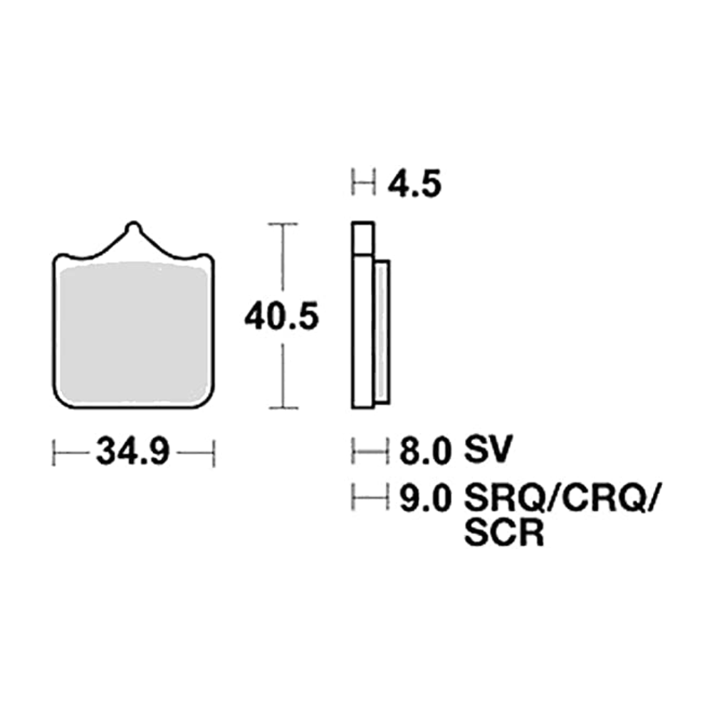 TRW MCB829TRQ Kočione pločice za motocikle (TRACK – SINTER)