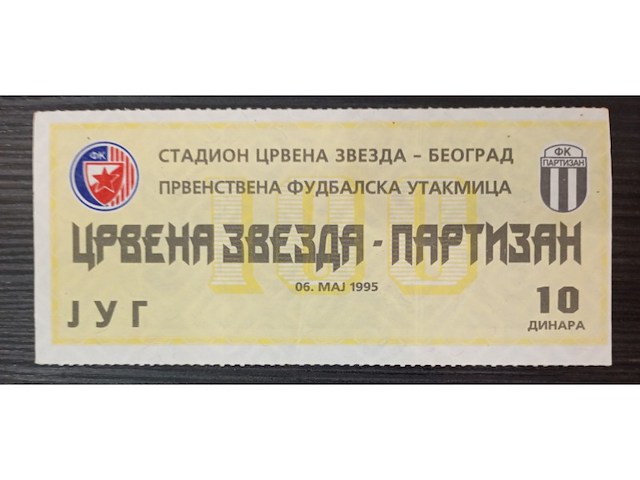 FUDBAL: CRVENA ZVEZDA - PARTIZAN 06.05.1995