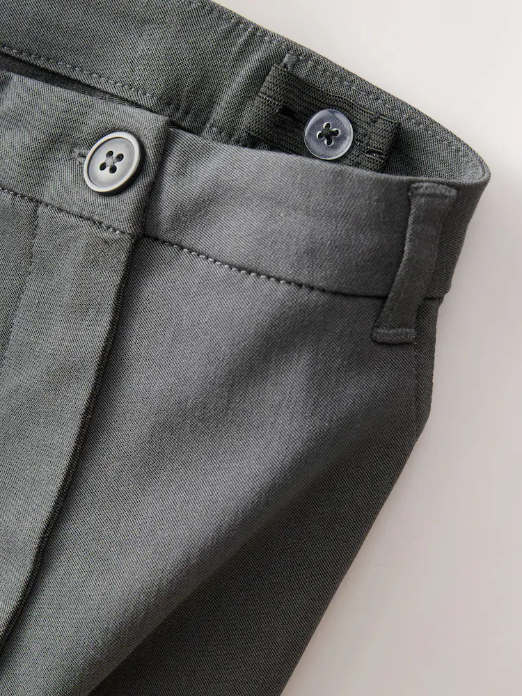 Grey - Skinny Fit Elastično Visoki struk School Pantalone (9-18god)