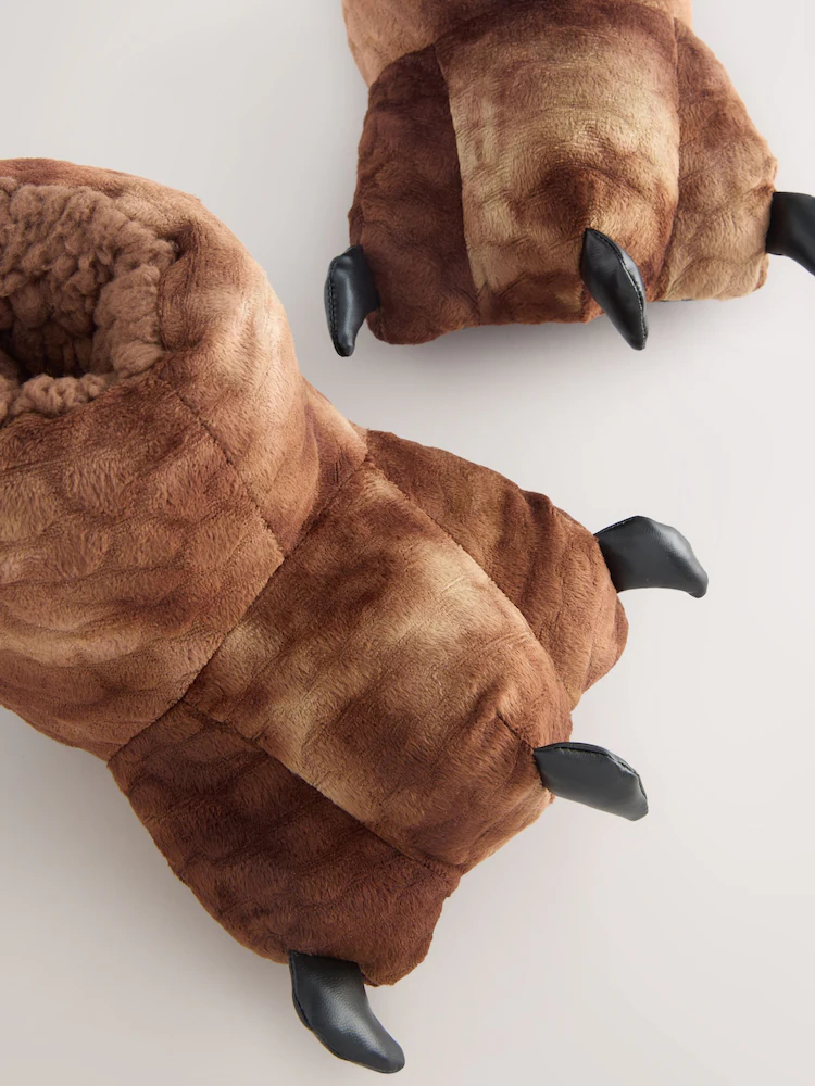 Smeđa - Dinosaurus kandža 3D papuče čizme