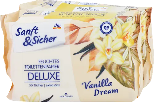 Sanft&SicherDELUXE vlažni toalet papir - Vanilla Dream, 2x50 kom, 100 kom
