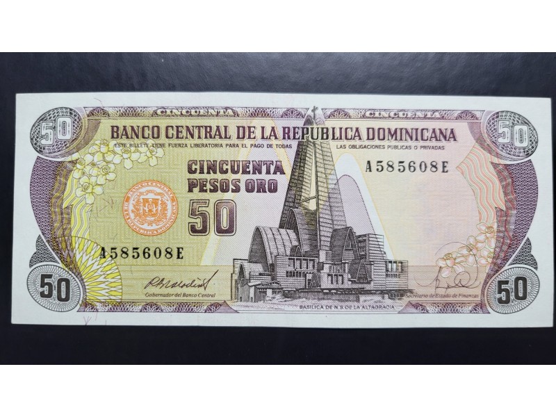DOMINIKANSKA REPUBLIKA, 50 Pesos, 1988.