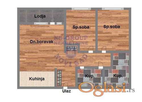 Trosoban 63m2 Somborski bulevar