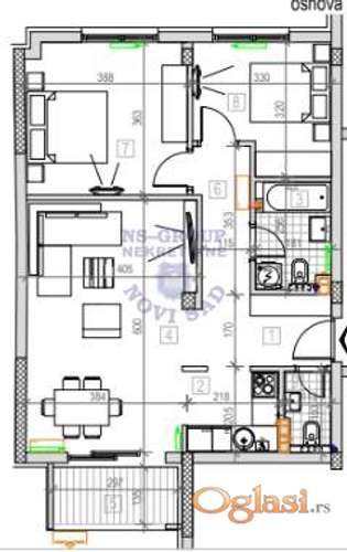 Trosoban stan 71m2 - Podbara