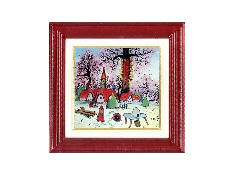 NAIVA - ULJE NA STAKLU 10x10cm