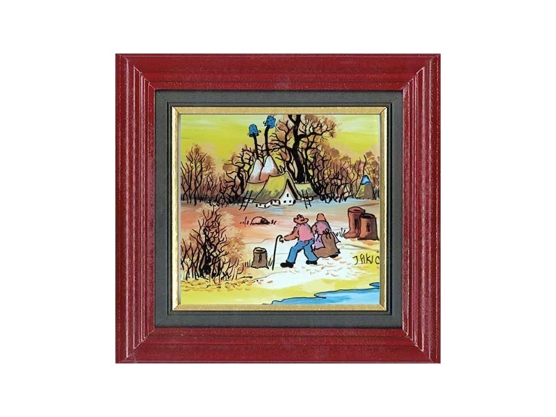NAIVA - ULJE NA STAKLU 10x10cm