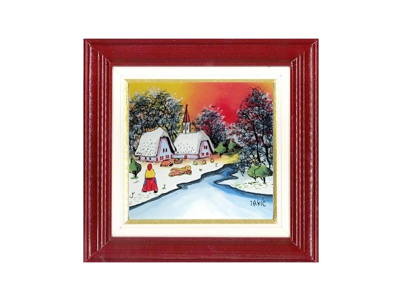 NAIVA - ULJE NA STAKLU 10x10cm
